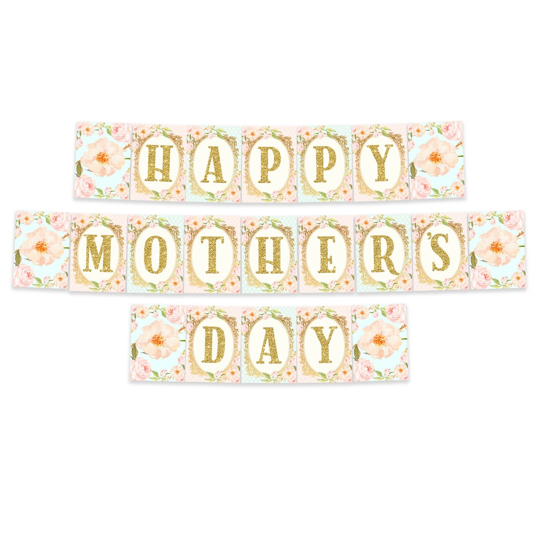 Mothers Day Banner, Instant Download, Printable Happy Mothers Day ...