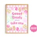 Candyland Party Sign, Sweet Treats Please Take One Printable Sign ...