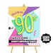 90s Party Welcome Sign, Personalized Birthday Sign, Any Age, Printable ...