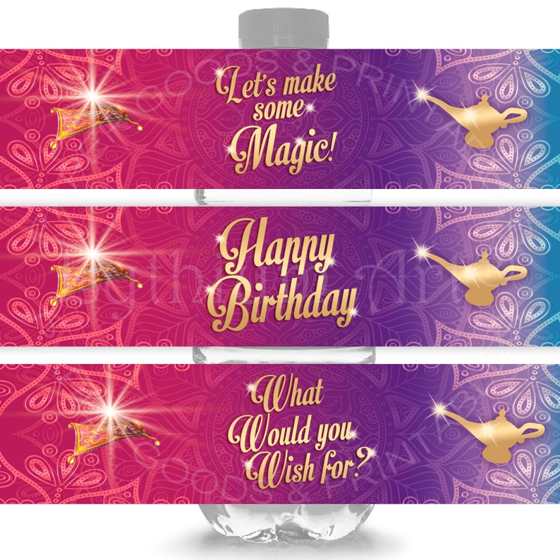 Aladdin Banner Instant Download Printable Birthday Banner | Etsy