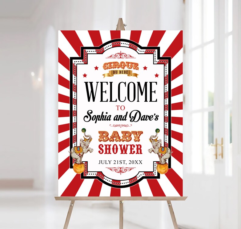 Circus Carnival Ready to Pop Printable Sign Instant Download Cirque Du ...