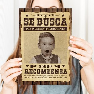 Wanted Poster Personalized, Spanish Version Se Busca Poster, Digital ...