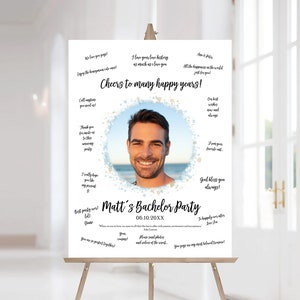 Bachelor Party Poster Printable Signature Board for Bachelor - Etsy