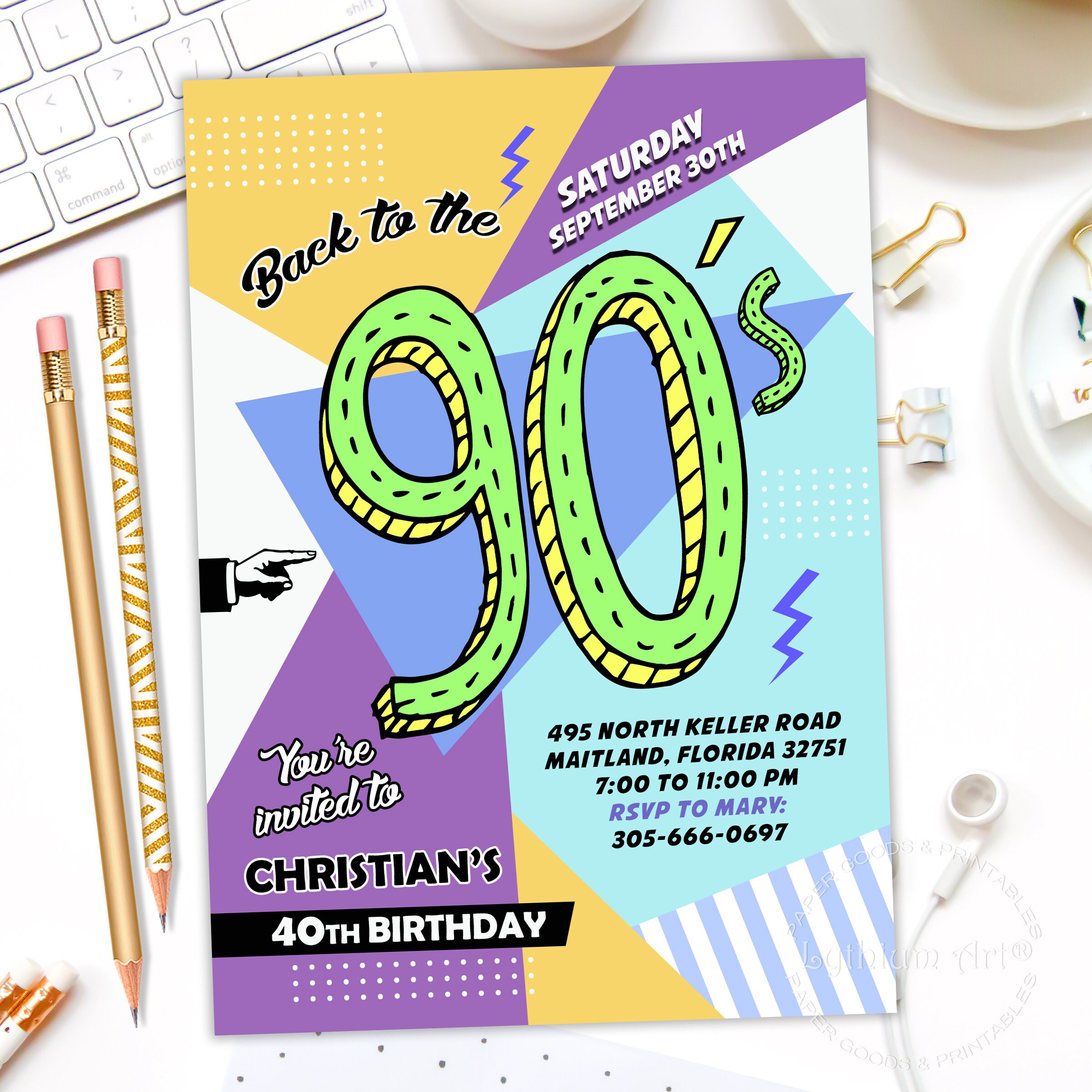 90s Party Welcome Sign Personalized Birthday Sign Any Age | Etsy