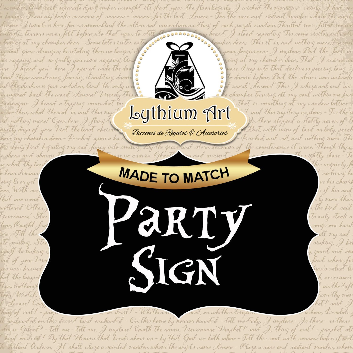 Printable Party Sign Design - Add Matching Party Sign - Etsy