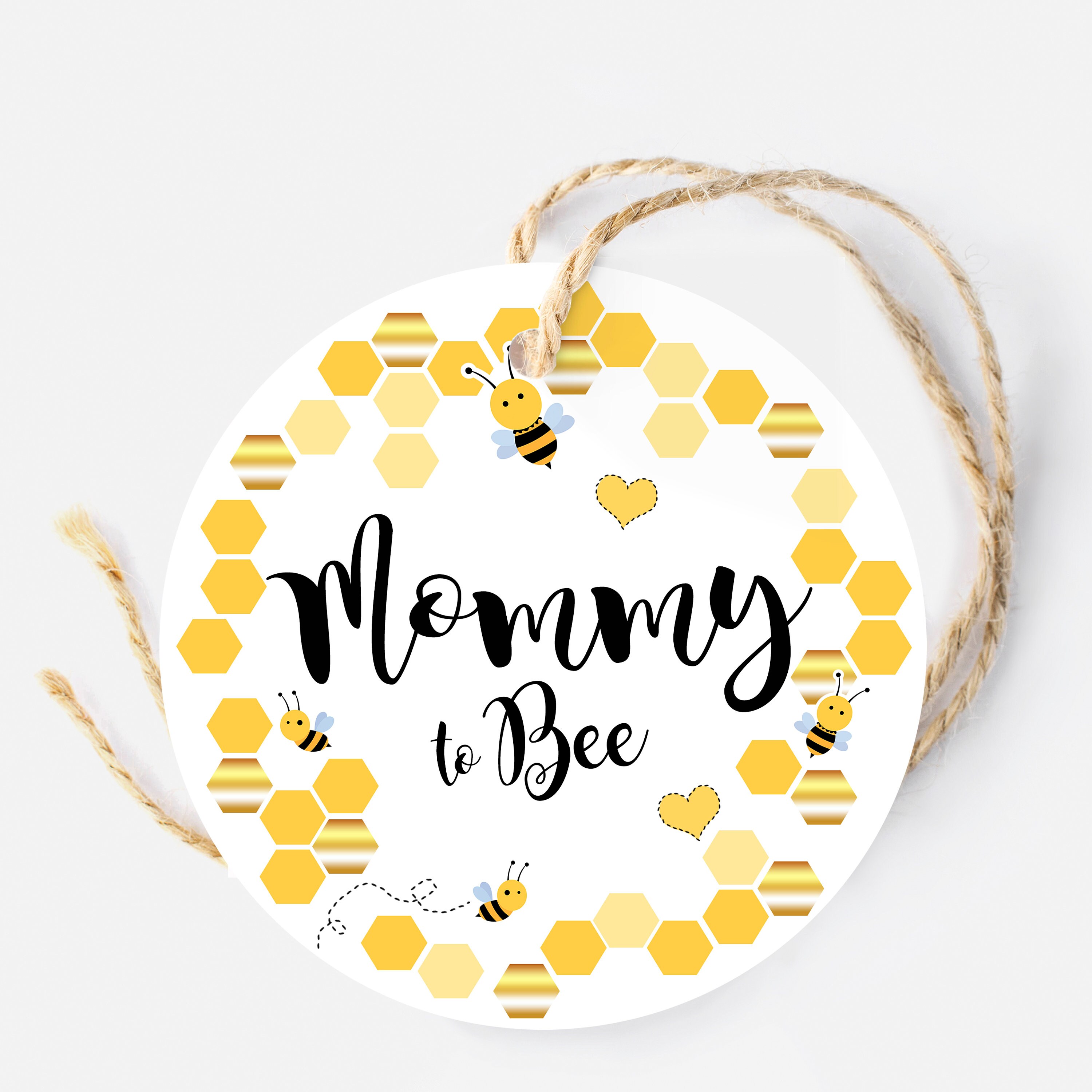 Bee Printable Round Labels Sweet as Can Bee Baby Shower - Etsy
