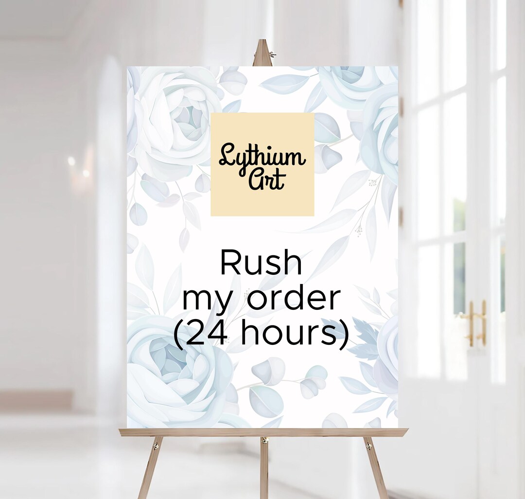 Rush My Order - Add on - (file(s) Sent to Your Email Within 24 HRS MON ...