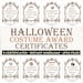 Halloween Costume Award Certificates, Halloween Bundle, Instant ...