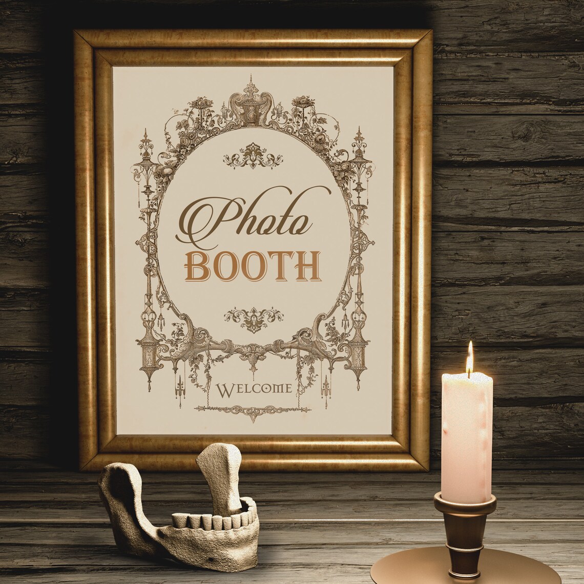 Halloween Photo Booth Sign Instant Download Gothic Halloween - Etsy