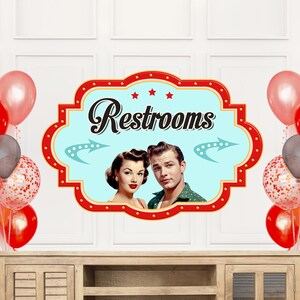 50s Retro Diner Menu, Personalized 50s Sock Hop Party Sign, 1950s Party ...