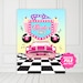 50s Sock Hop Party Backdrop Printable Banner Full Circle - Etsy