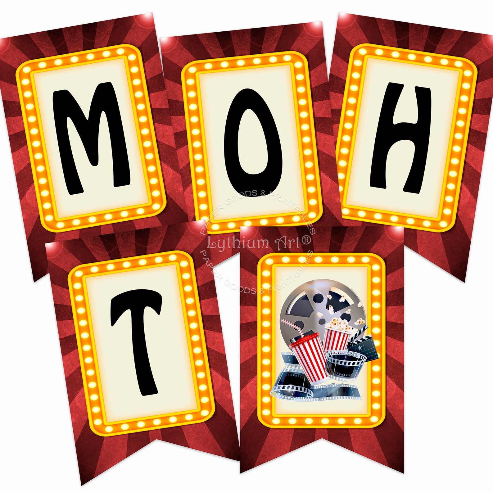 Movie Party Banner Movie Night Banner Movie Night - Etsy