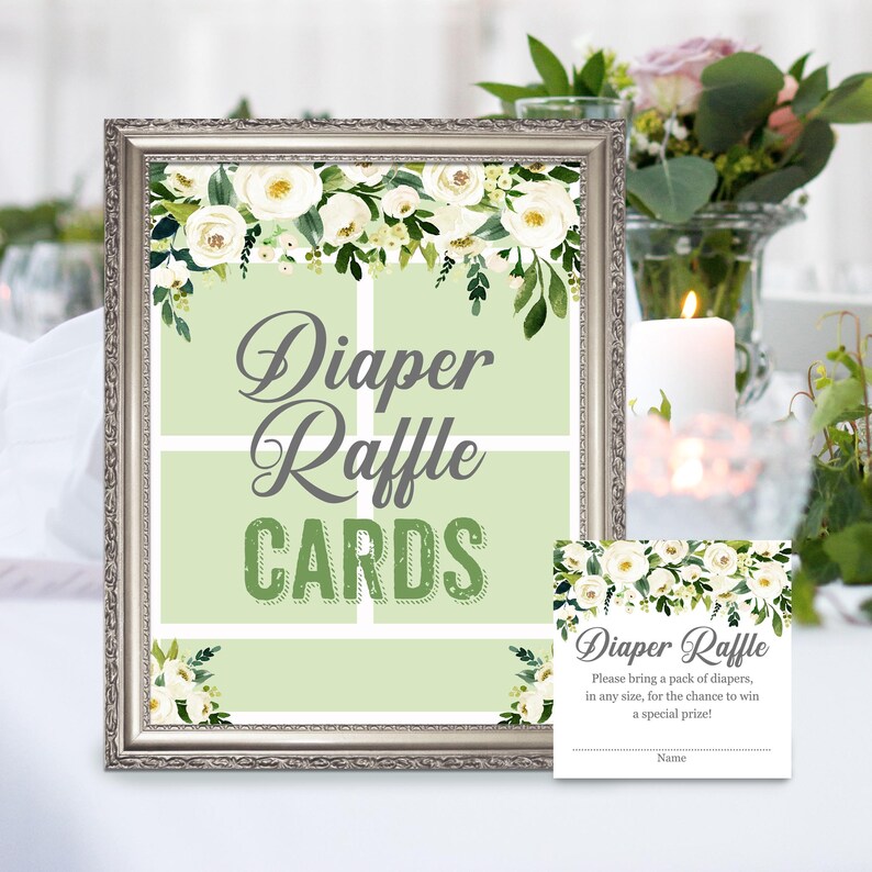 Printable Diaper Raffle Cards and Sign Tennis Baby Shower - Etsy