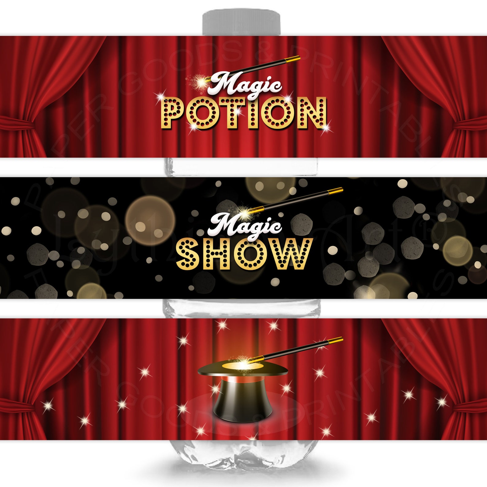 Magic Show Ticket Invitation Printable File Vintage Circus - Etsy