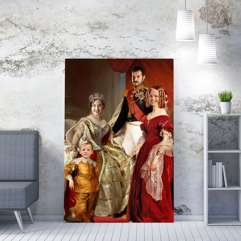 Royal Family Portrait Custom King and Queen Portrait - Etsy