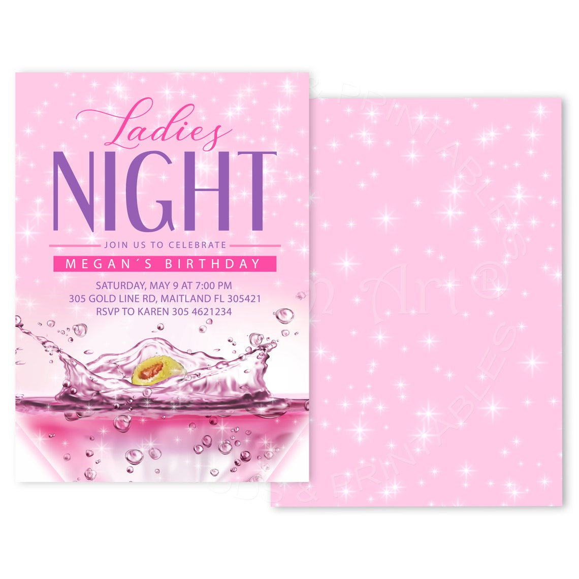 Ladies Night Invitation Digital Ladies Birthday Party Invite - Etsy