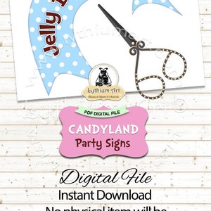 CANDYLAND Party Signs, Digital Files, Candyland Direction Arrows ...