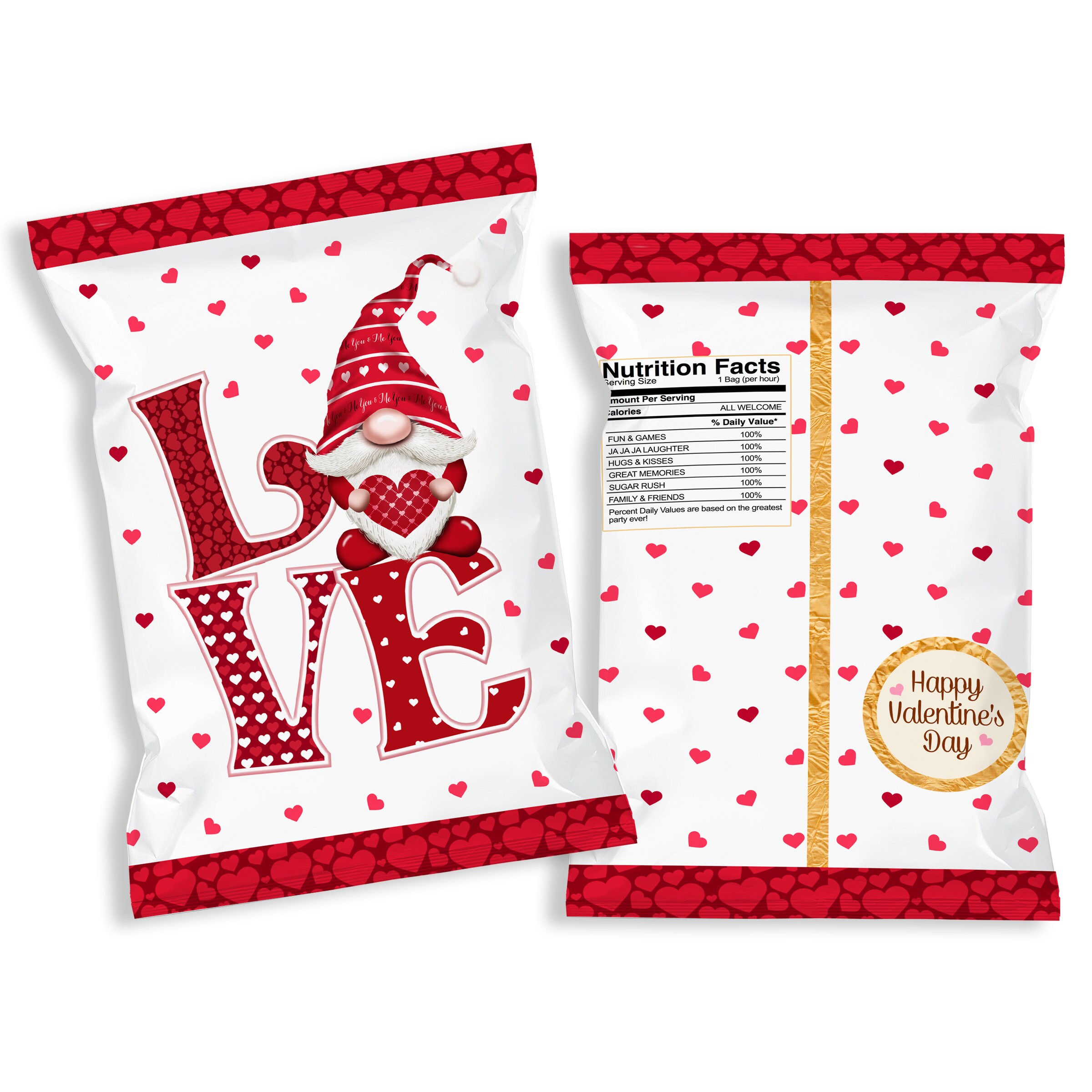 Valentine's Day Chip Bag Instant Download DIY Kids - Etsy