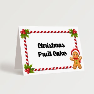 Christmas Food Tent Christmas Party Food Labels Christmas Editable ...
