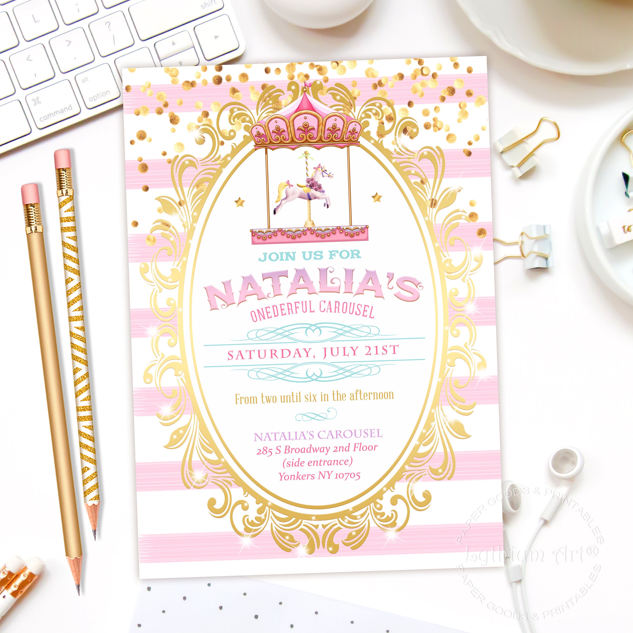 Carousel Invitation Carousel Party Carousel Birthday | Etsy