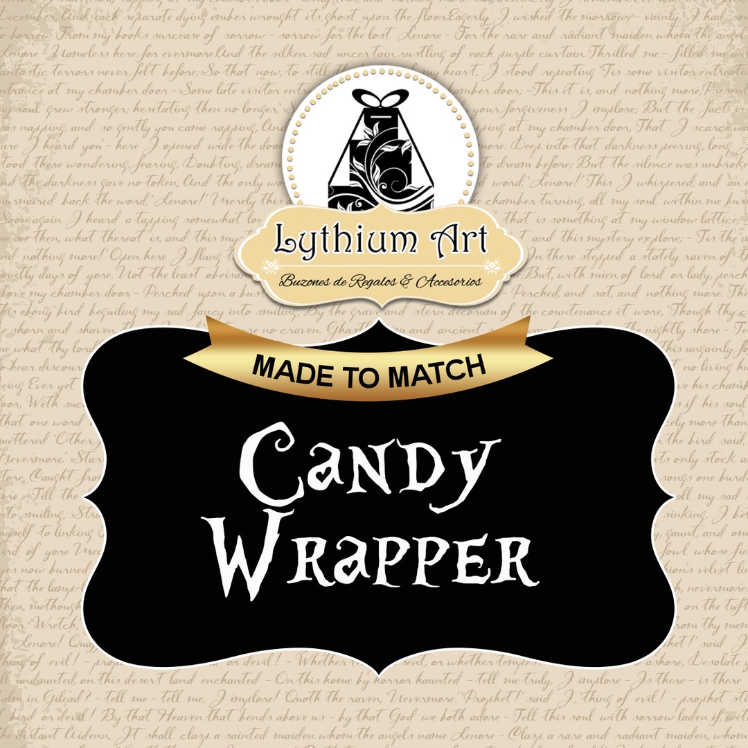 Candy Wrapper Design, Add Matching Candy Wrappers, Digital Candy ...