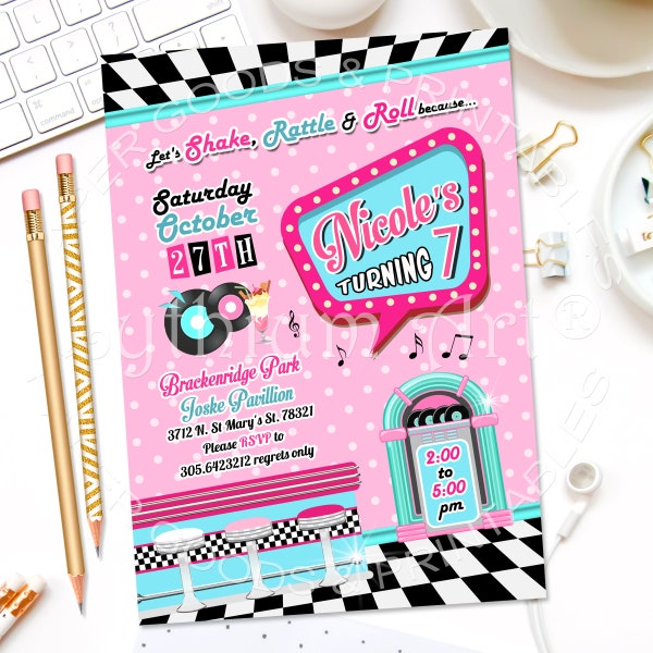 Sock Hop Invitation - Etsy