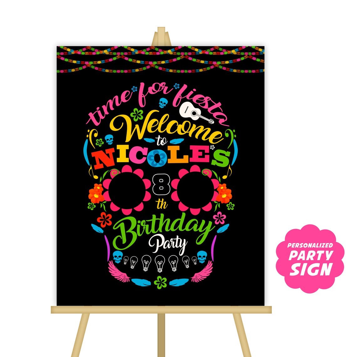 Halloween Welcome Sign Printable Coco Birthday Welcome Sign - Etsy