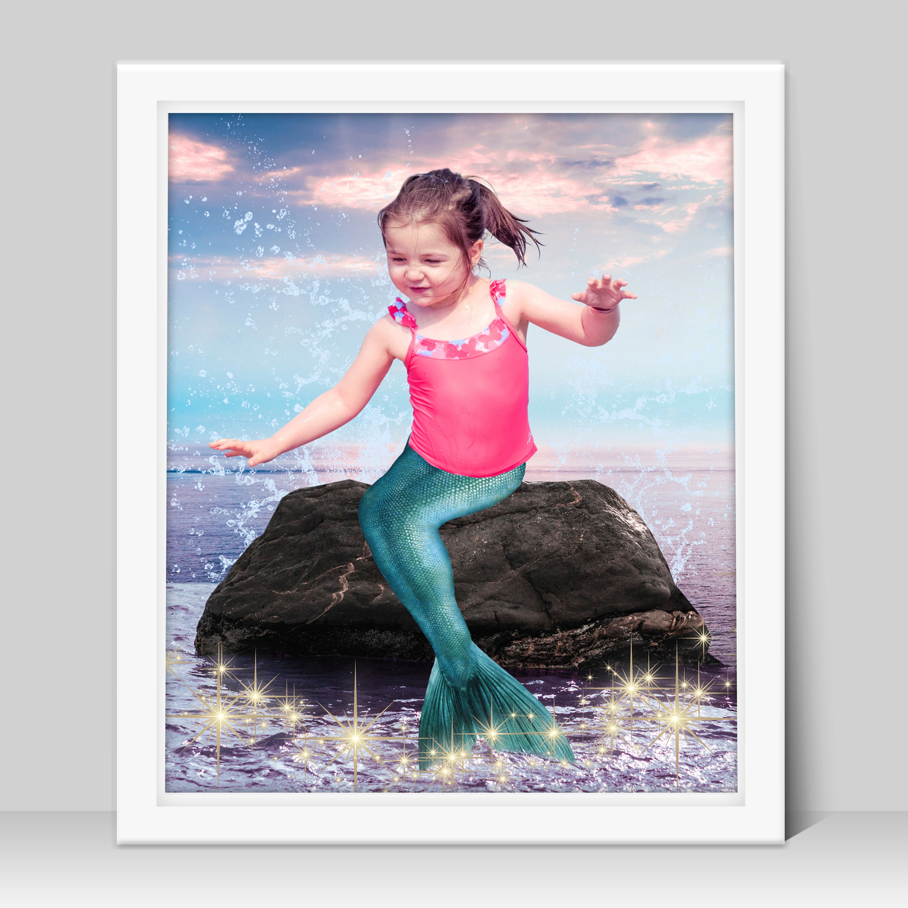 Custom Mermaid Portrait From Photo Digital Mermaid Photo | Etsy