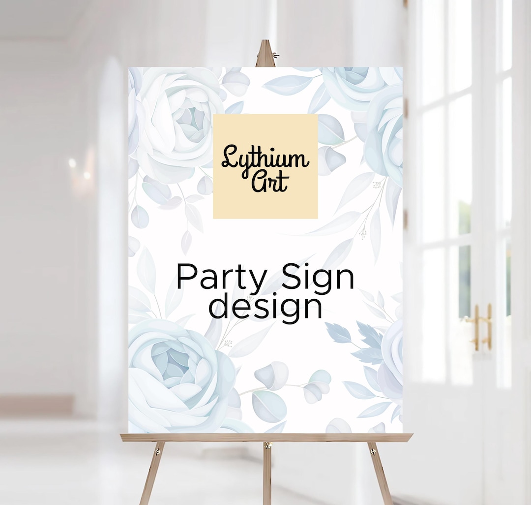 Printable Party Sign Design - Add Matching Party Sign - Etsy