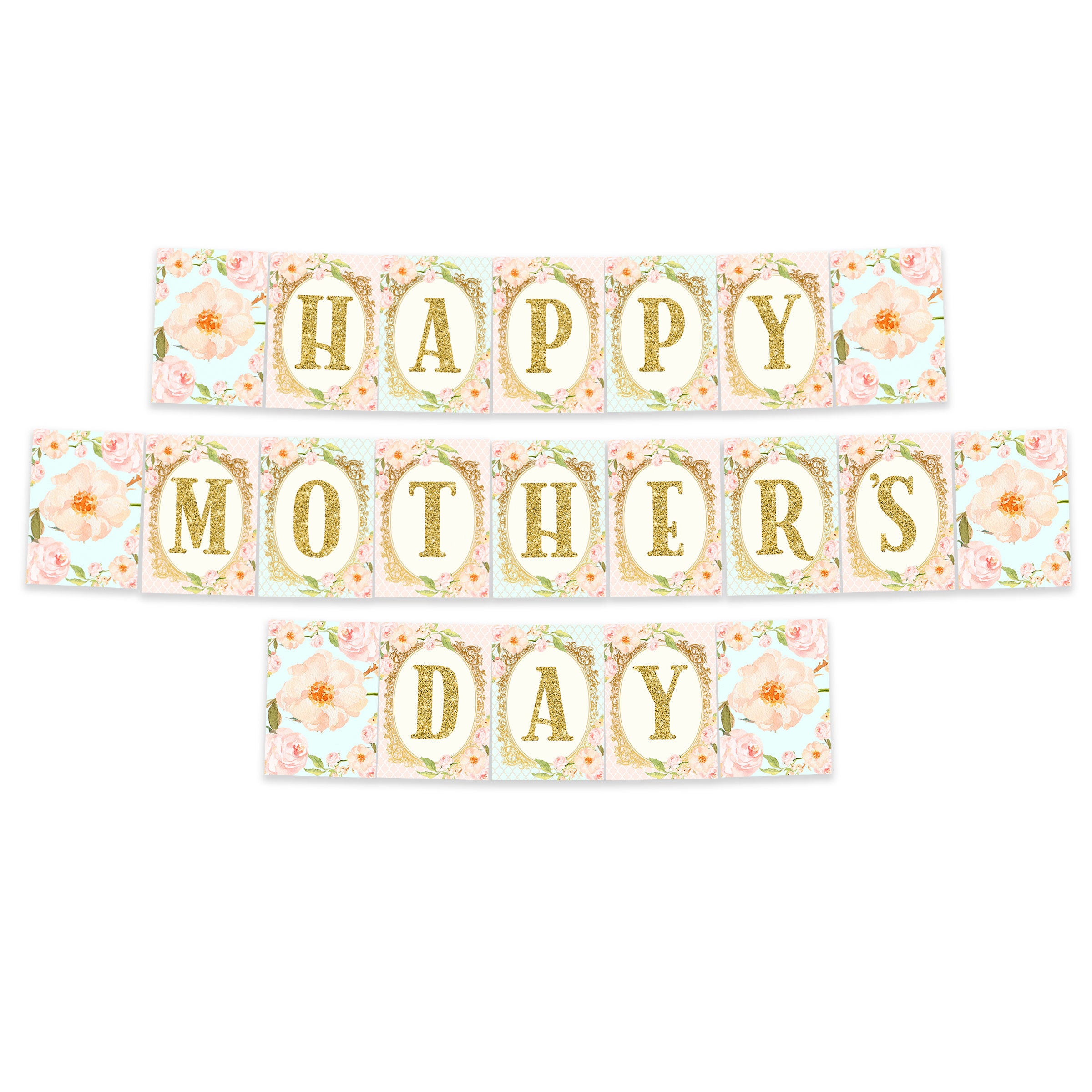 Happy Mothers Day Square Tags, Instant Download, 2 Inches Printable ...