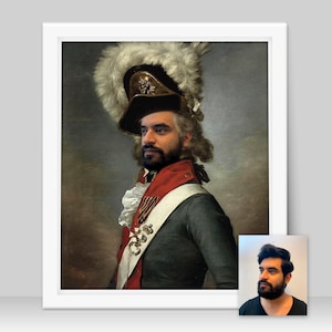 Digital Military Portrait for Him, German Kaiser Portrait, Custom ...