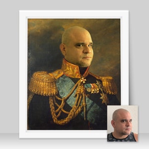 Digital Military Portrait for Him, German Kaiser Portrait, Custom ...