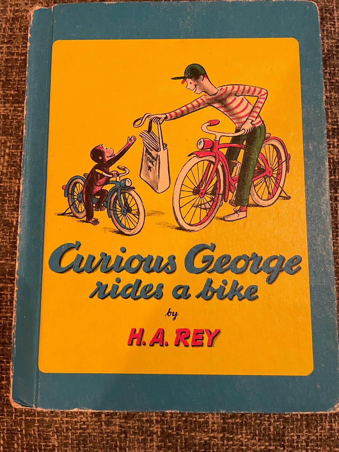 1952 Curious George Rides a Bike by H A Rey - Etsy