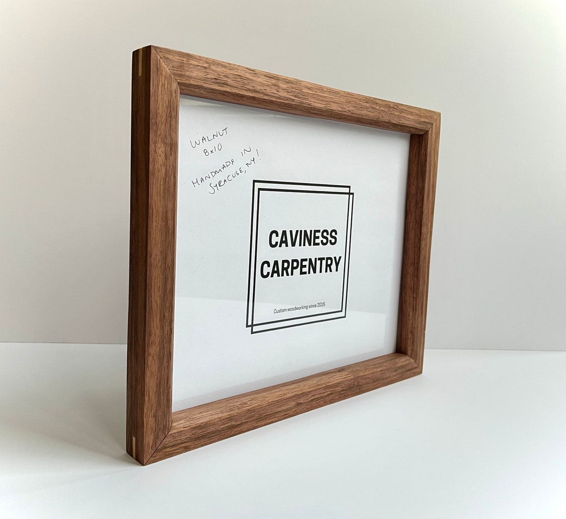 Walnut Picture Frame Hand-crafted With Spline Detail 8x10 11x14 16x20 ...