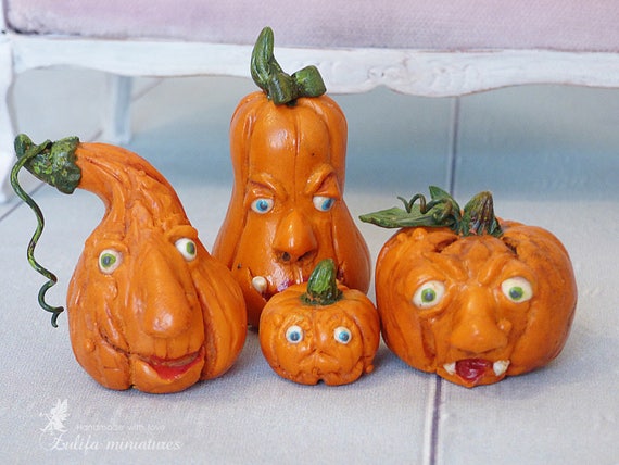 Halloween miniatures Collection of Pumpkins Halloween | Etsy
