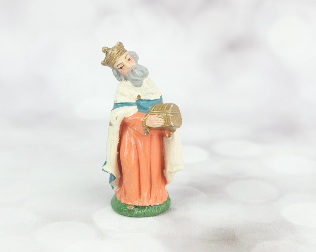 Vintage Nativity Wiseman | Nativity Magi | Hand Painted Chalkware ...