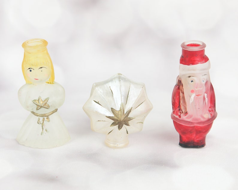 Glass Christmas Light Bulb Covers Vintage Christmas Tree Light Bulb ...
