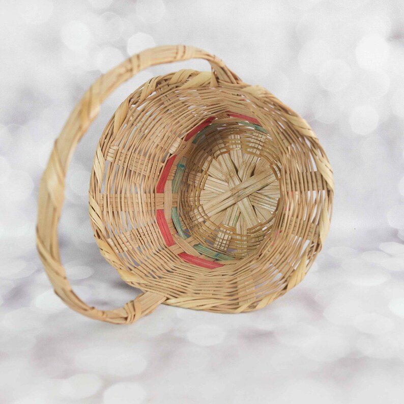 Vintage Wicker Easter Basket Bonnet Straw Basket - Etsy