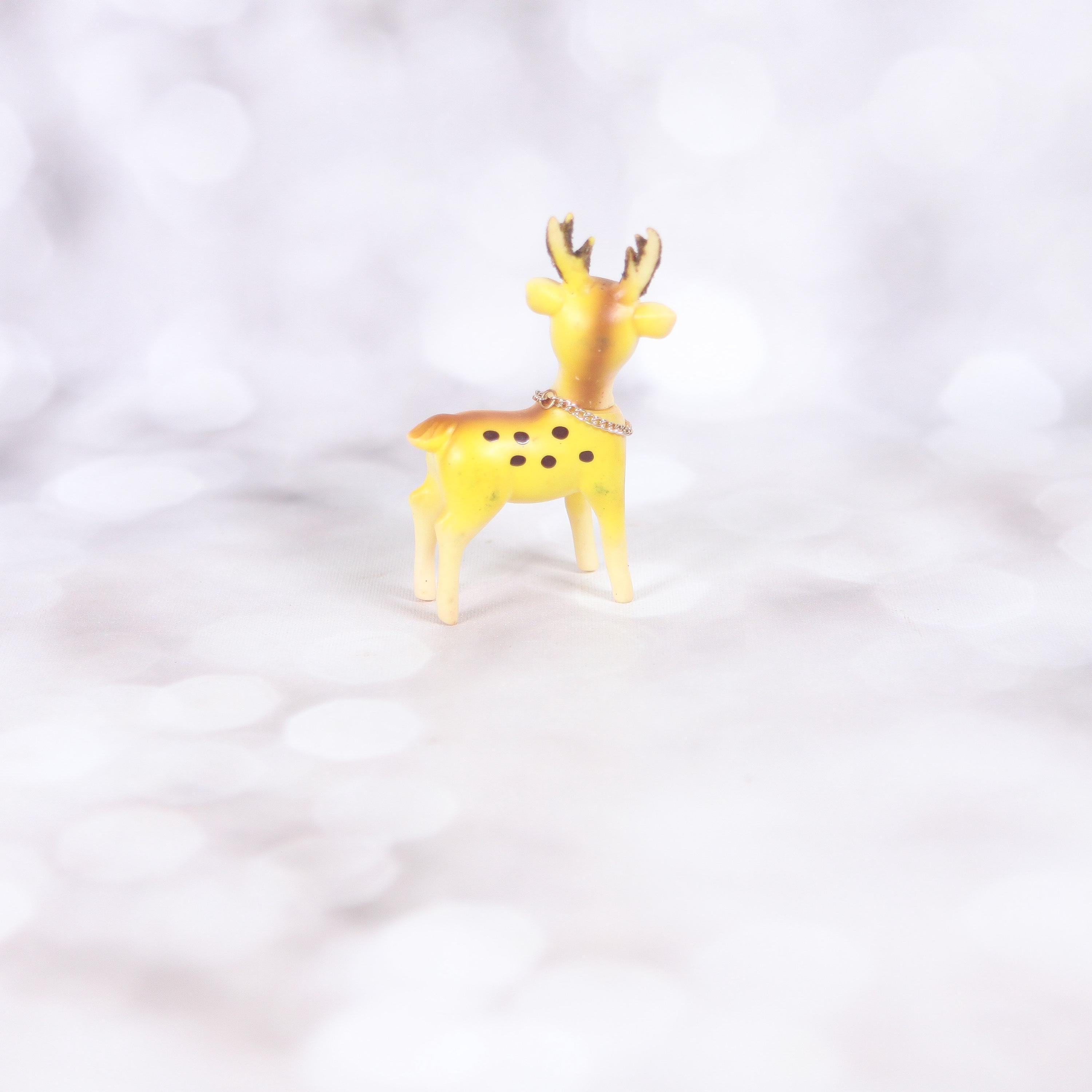 Vintage Rubber Deer With Movable Head | Plastic Fawn Deer Made in Japan ...