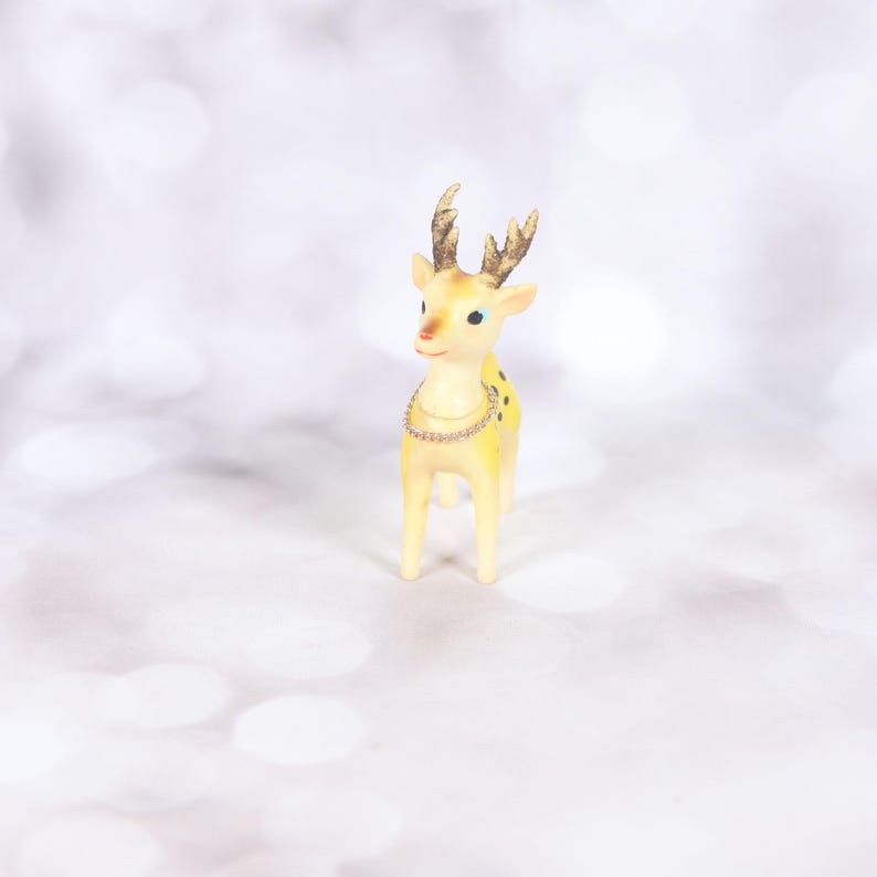 Vintage Rubber Deer With Movable Head | Plastic Fawn Deer Made in Japan ...
