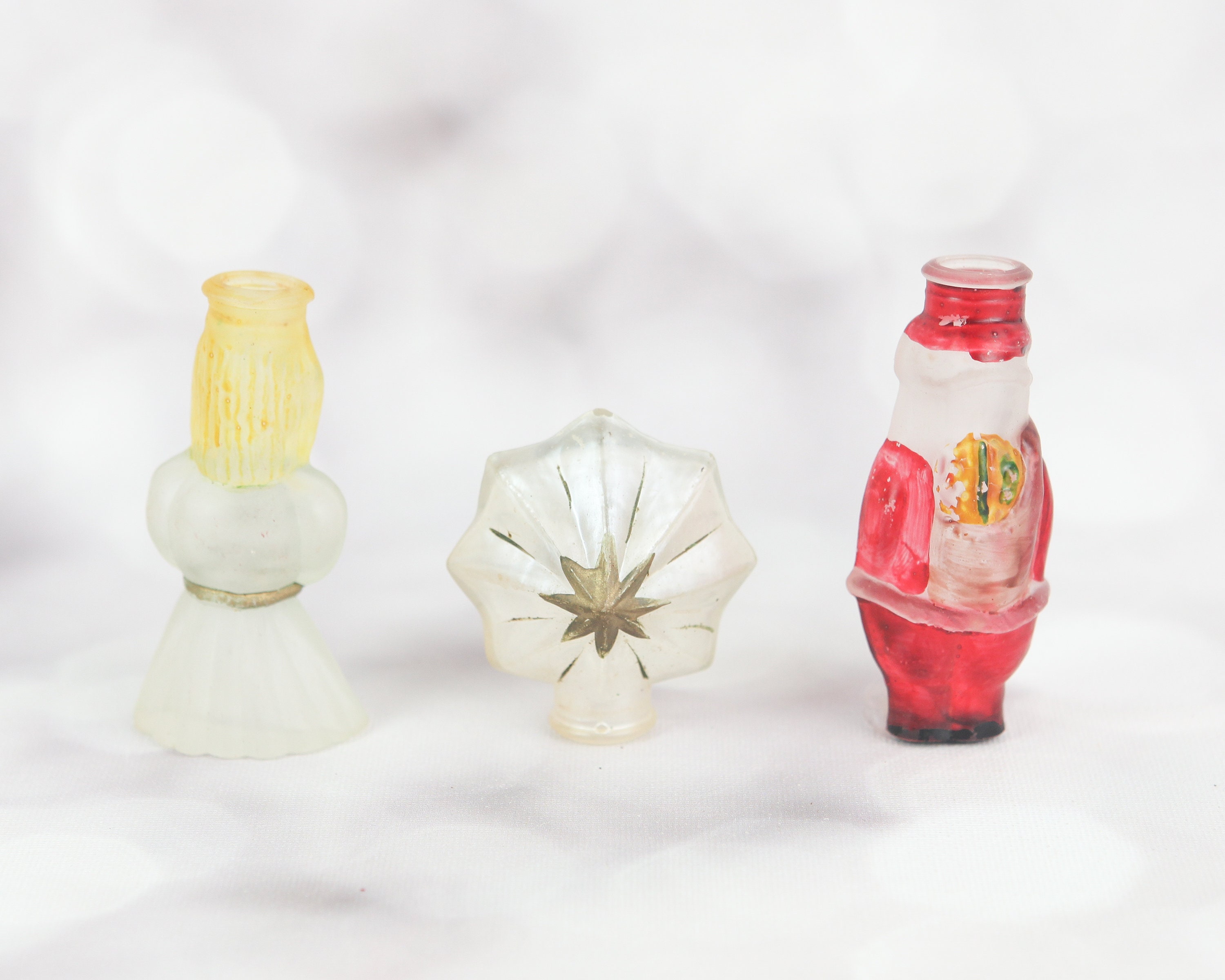 Glass Christmas Light Bulb Covers Vintage Christmas Tree Light Bulb ...