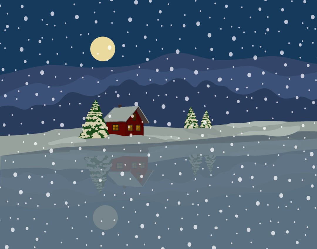 Snowy Night - 11x14" Print - Unframed - Etsy