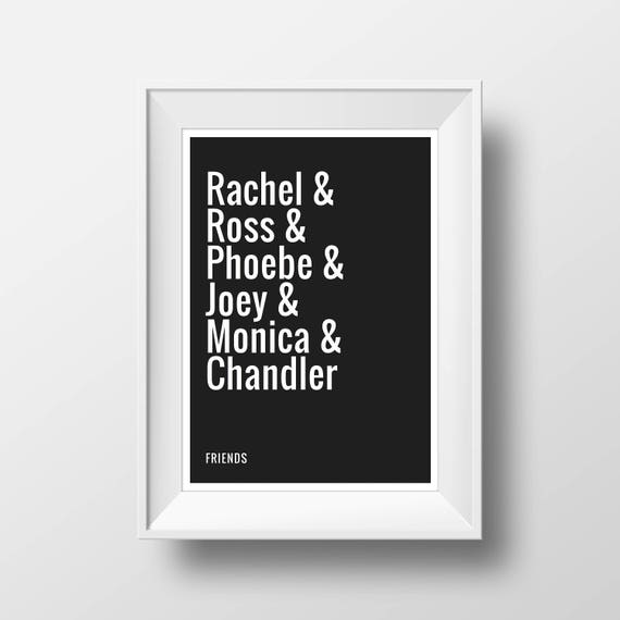 Friends TV Show Names Print Friends Print Friends TV Decor - Etsy