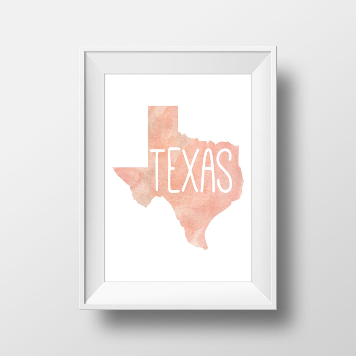 Texas State Pink Watercolor Printable Art, Texas Print, Texas Art ...