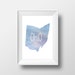 Ohio State Blue Watercolor Printable Art, Ohio Print, Ohio Art, Modern ...