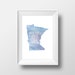 Minnesota State Blue Watercolor Printable Art, Minnesota Print ...