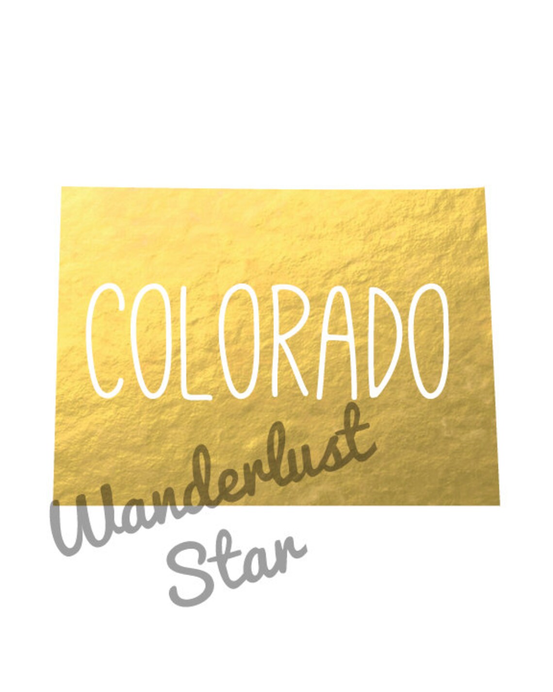 Colorado State Gold Foil Printable Art, Colorado Print, Colorado Art ...