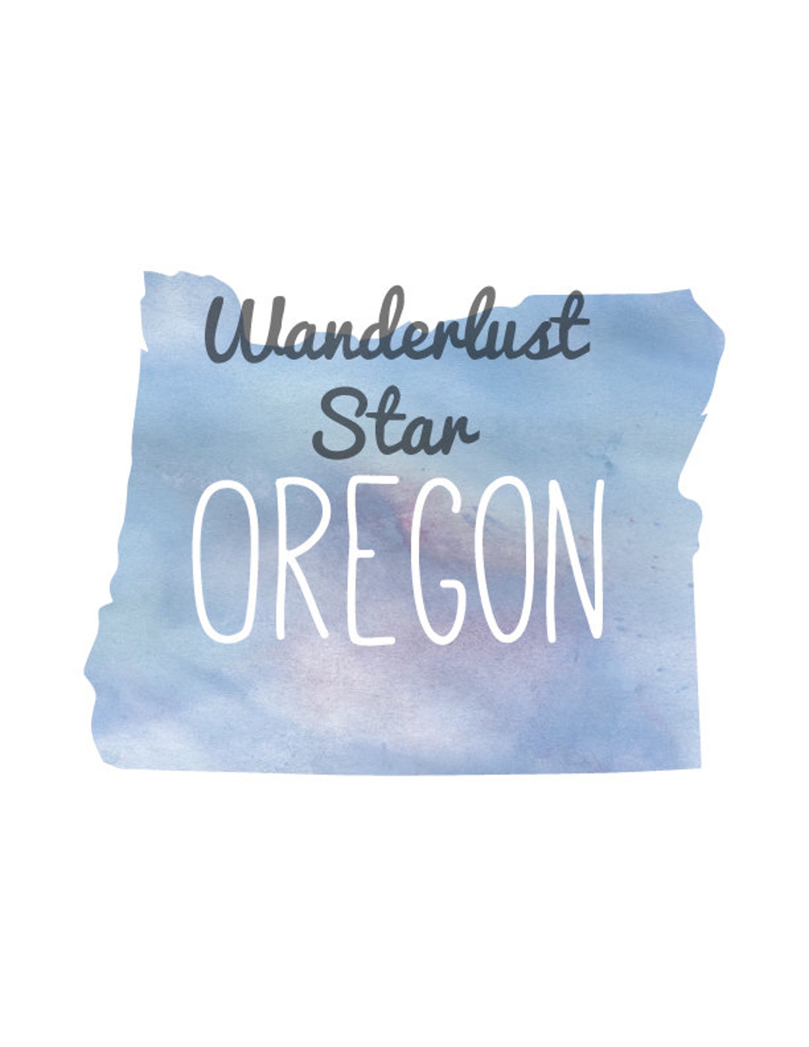 Oregon State Blue Watercolor Printable Art, Oregon State Print, Oregon ...