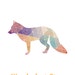 Colorful Geometric Fox Print, Fox Print, Fox Wall Art, Fox Bear ...