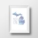 Michigan State Blue Watercolor Printable Art, Michigan State Print ...